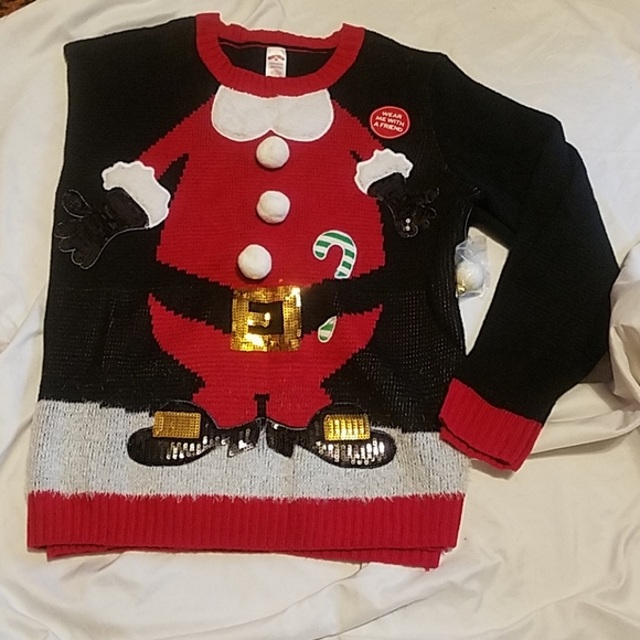 Sweaters | Christmas Ugly Sweater Elf Santa Double | Poshmark